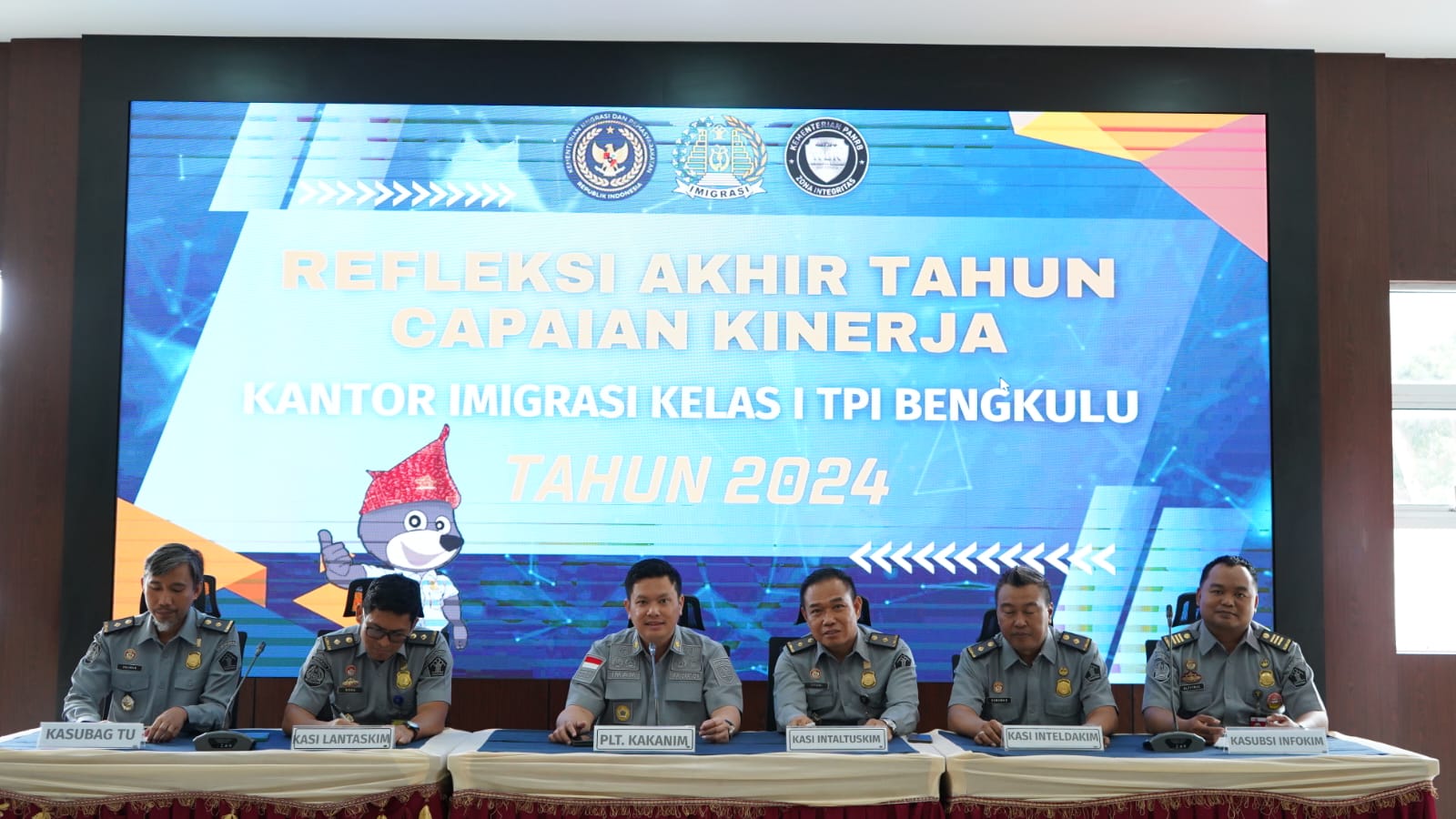 Lampaui target PNBP 291 %, dan meraih predikat WBK tahun 2024, Imigrasi bengkulu gelar refleksi ...